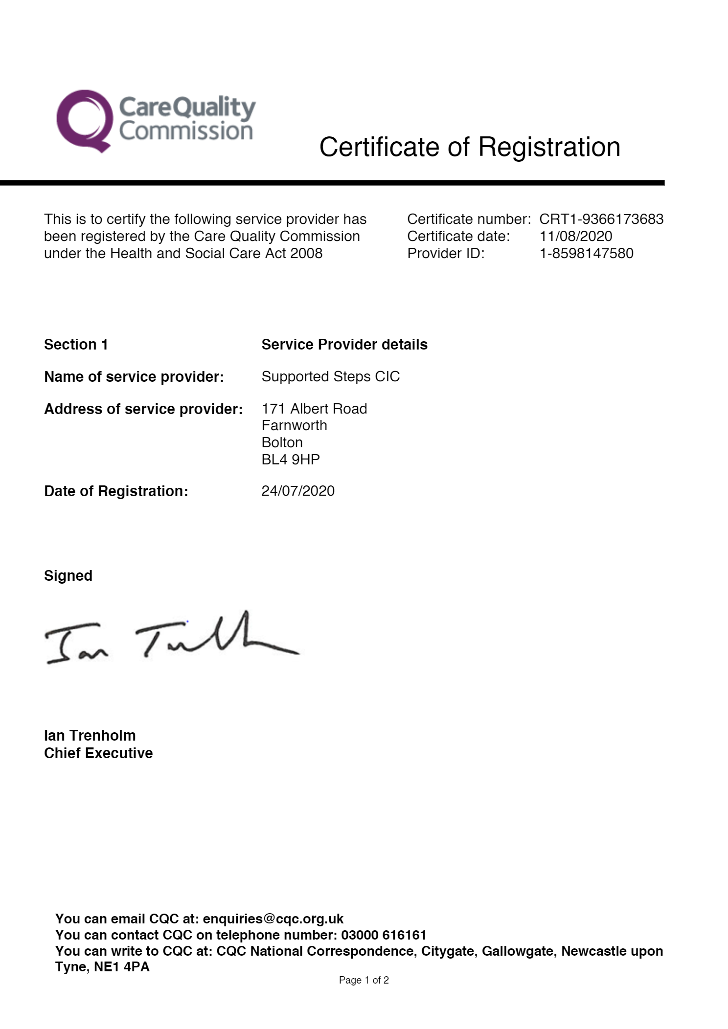 Our Regulators - Supported Steps
